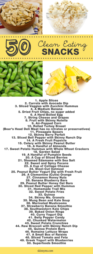 50 Healthy and Tasty Snacks - Infographic