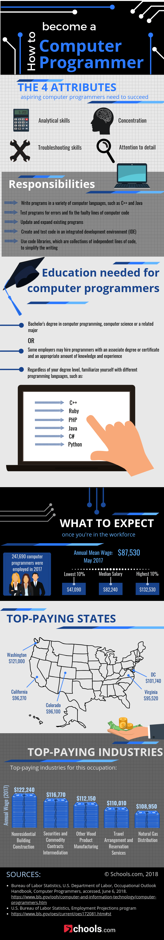 How To Build A Career As A Computer Programmer Infographic